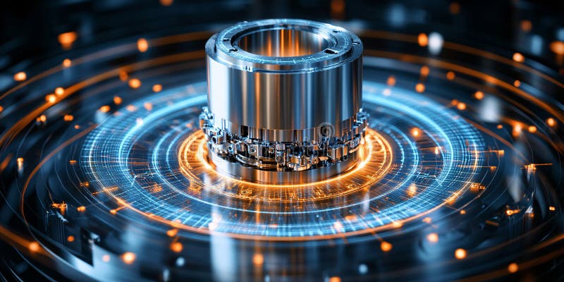 Futuristic Industrial Machine Technology Gear Engineering Innovation ...