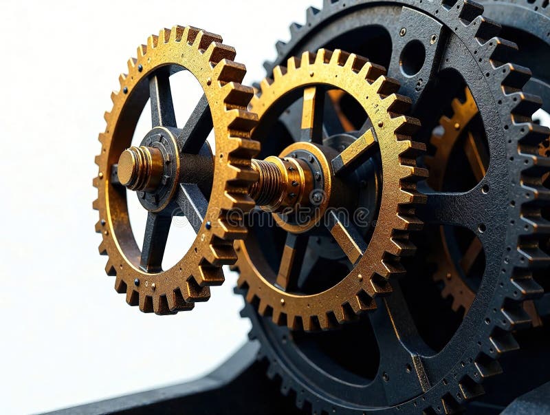 Futuristic Industrial Machinery Cogs and Gears a Detailed View of ...