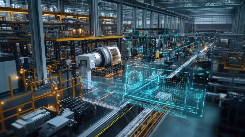 Futuristic Industrial Manufacturing Plant Using Augmented Reality Ai ...