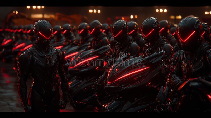 Futuristic Industrial and Security Robotics Stock Photo - Image of ...