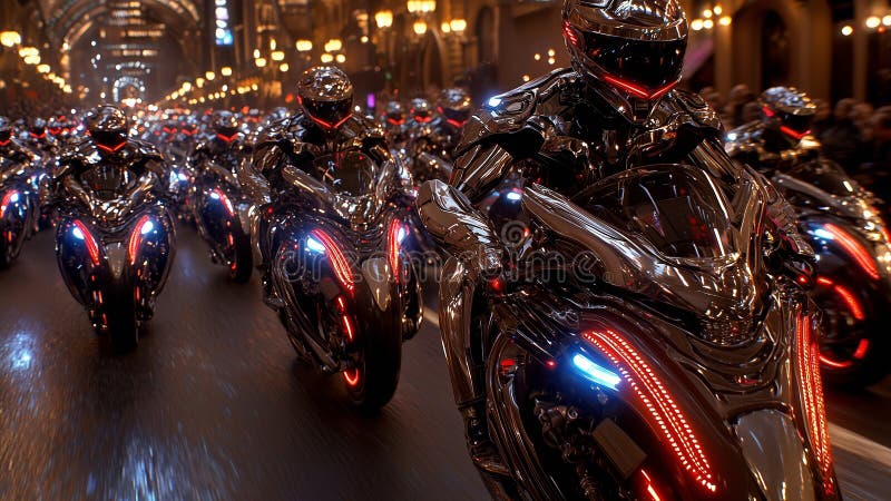 Futuristic Industrial and Security Robotics Stock Photo - Image of ...