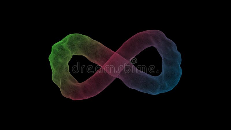 Futuristic Infinity Symbol Waving. Icon Form of Infinite Rotating ...