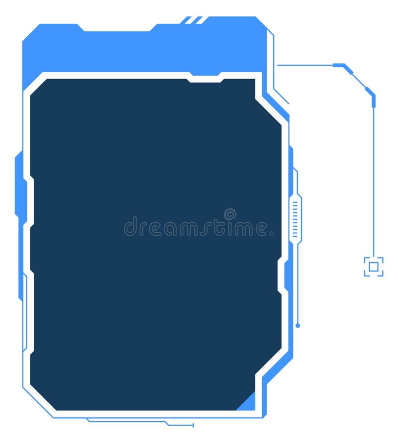 Futuristic Info Box Template. Blue Callout Frame Stock Vector ...