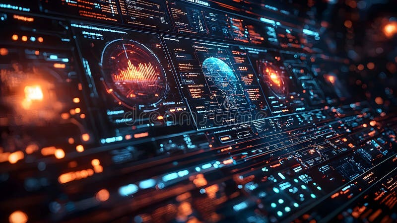 Futuristic Infographic Visualization Engaging in Holographic Digital ...