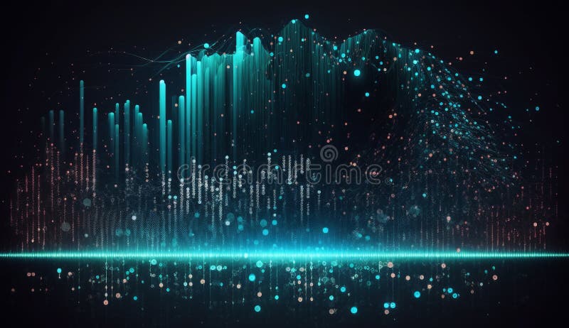 Futuristic Information Technology Concept. Abstract Dark and Blue ...