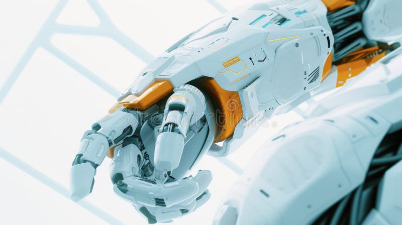 Futuristic Innovation - Artificial Robotic Arm. Future Technology Stock ...