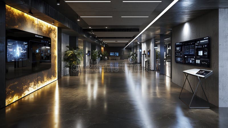 Futuristic Innovation Hub Showcasing Cutting-edge Digital Technology ...