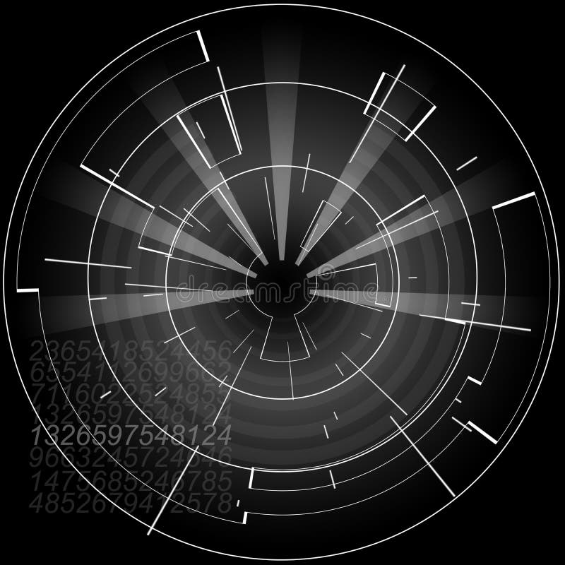 Futuristic Instrument Panel Stock Illustration - Illustration of design ...