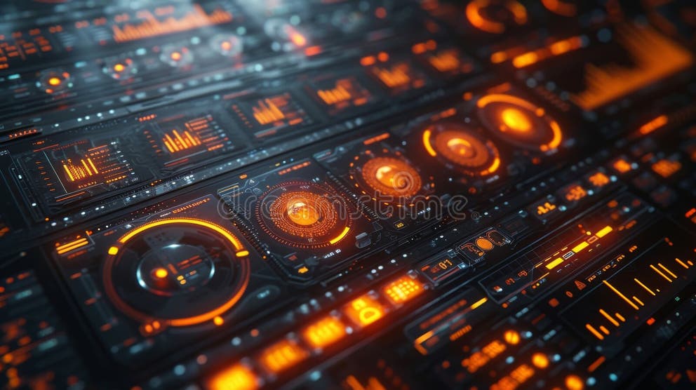 A Futuristic Interface with Customizable Data Charts and Graphs ...