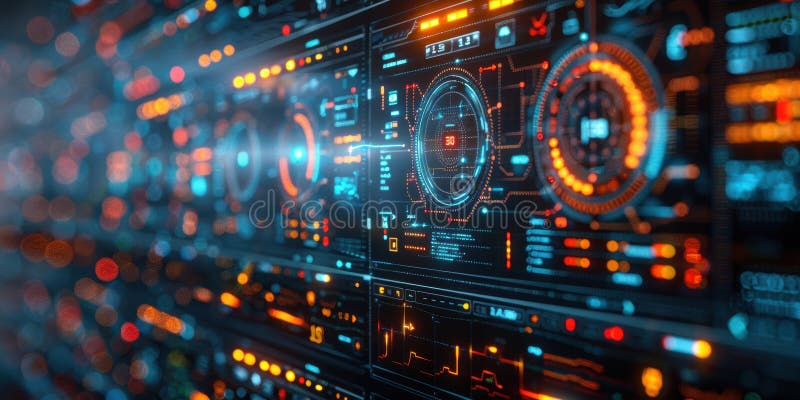 Futuristic Interface Design. Created by Generative Artificial ...