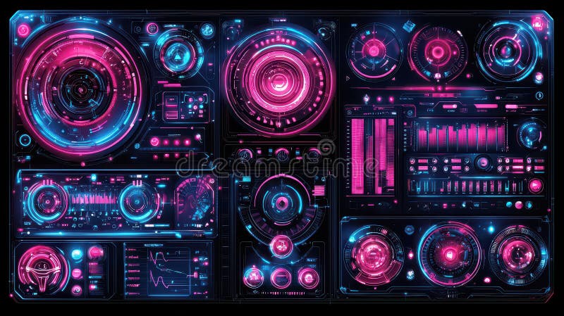 Futuristic Interface Design Stock Illustration - Illustration of ...