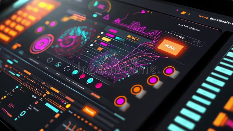 Futuristic Interface Displaying Complex Data Analysis and Statistics Stock Video - Video of ...
