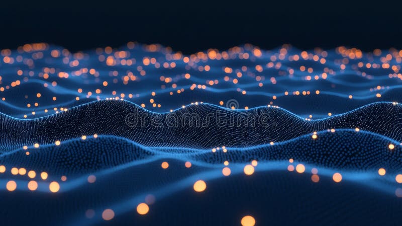 A Futuristic Interface Featuring Abstract Technology with Blue and ...