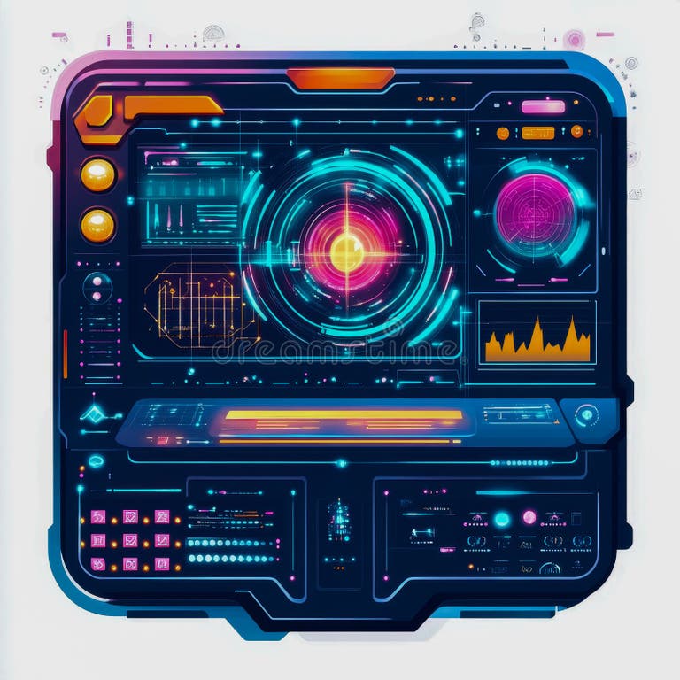 Futuristic Interface Flat Icon Modern Design Technology User Experience ...