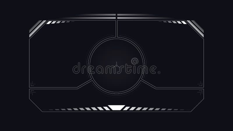 Futuristic Interface Frame, HUD Stock Vector - Illustration of media ...