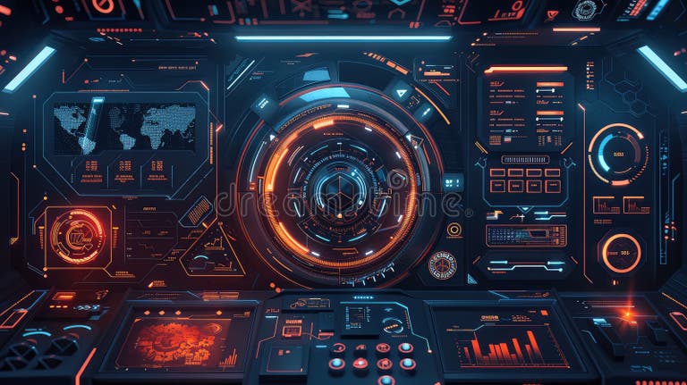 Futuristic Interface with Futuristic Elements: a High-Quality HUD ...