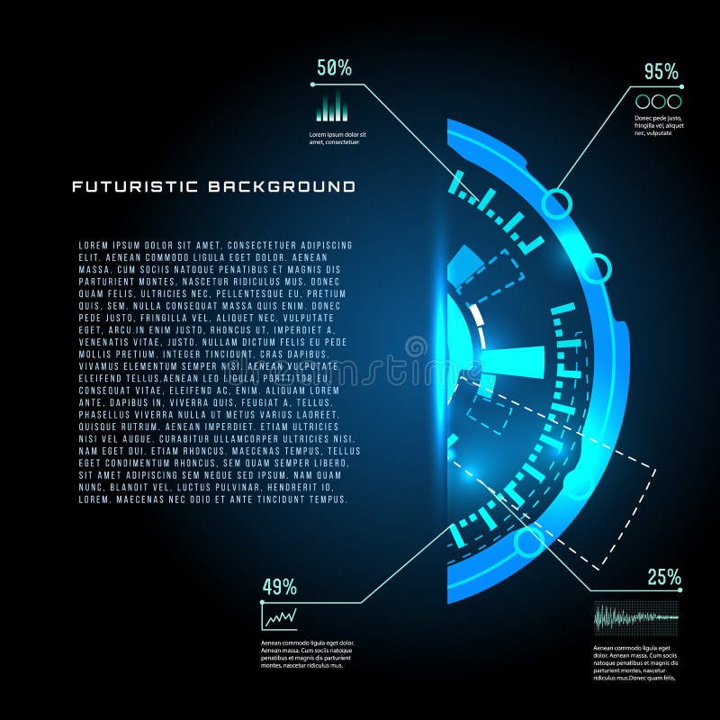 Futuristic Banner, Modern Techno Background. Interface Vector Eps 10 ...