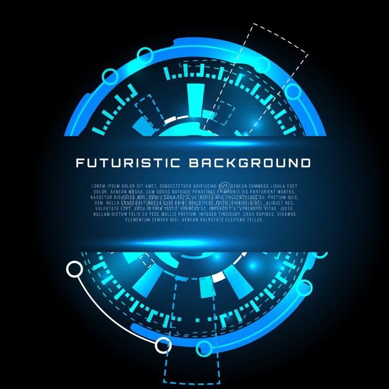 Futuristic Sci-fi Banner, Technology Background,interface, HUD, Vector ...
