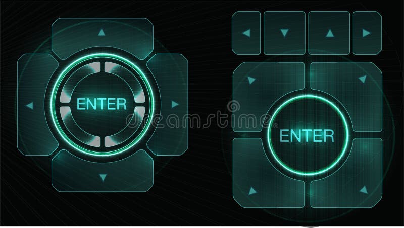 Futuristic Interface Hud Design Elements. Set of Arrows. Tech and ...