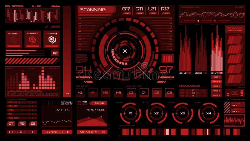Futuristic Digital Interface Screen Stock Video - Video of future ...