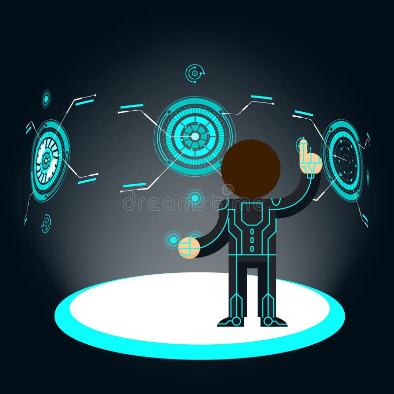 Futuristic User Interface Elements Vector Set Stock Vector ...