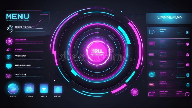 Futuristic Interface: Neon-lit Menus, Vr Immersion, Dynamic ...