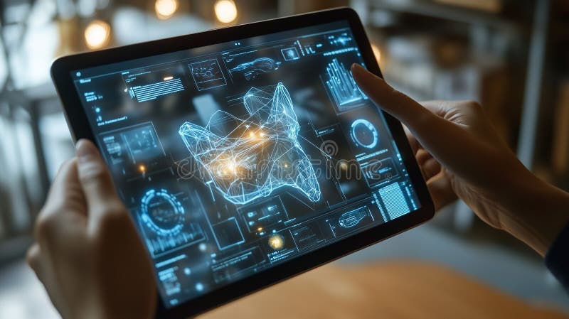 Futuristic Interface: Person Seamlessly Interacting with Sleek ...