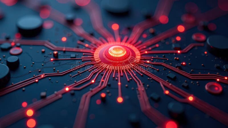 Futuristic Interface Showing Machine Learning Process, Data Streams ...