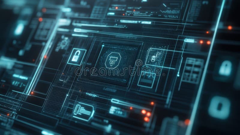 Futuristic Interface Showing Wireless Contactless Payment System with ...