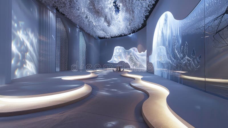 Futuristic Interior Design with Ambient Lighting and Modern ...