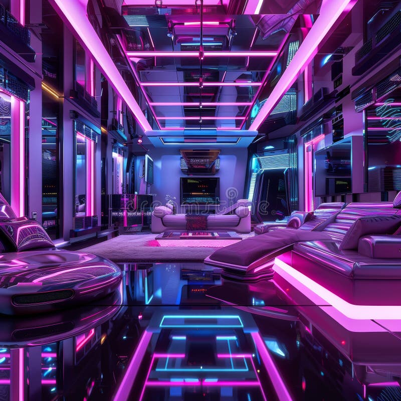 Futuristic Interior Design: Embracing High-Tech Luxury Stock ...