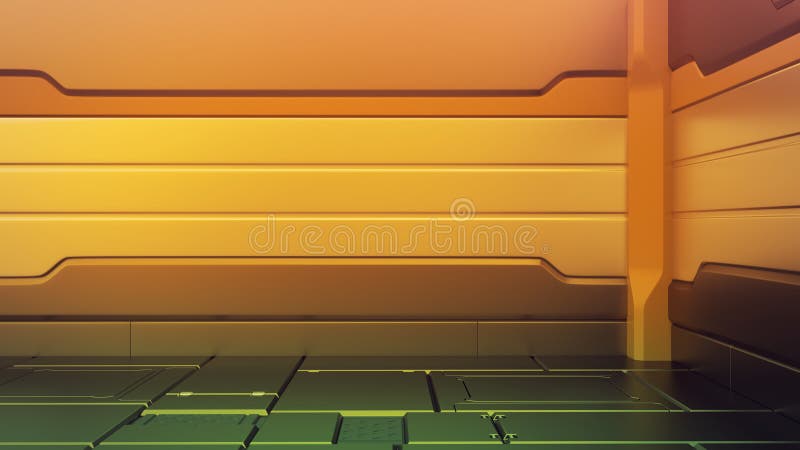 Futuristic Interior with Empty Stage. Modern Future Background ...