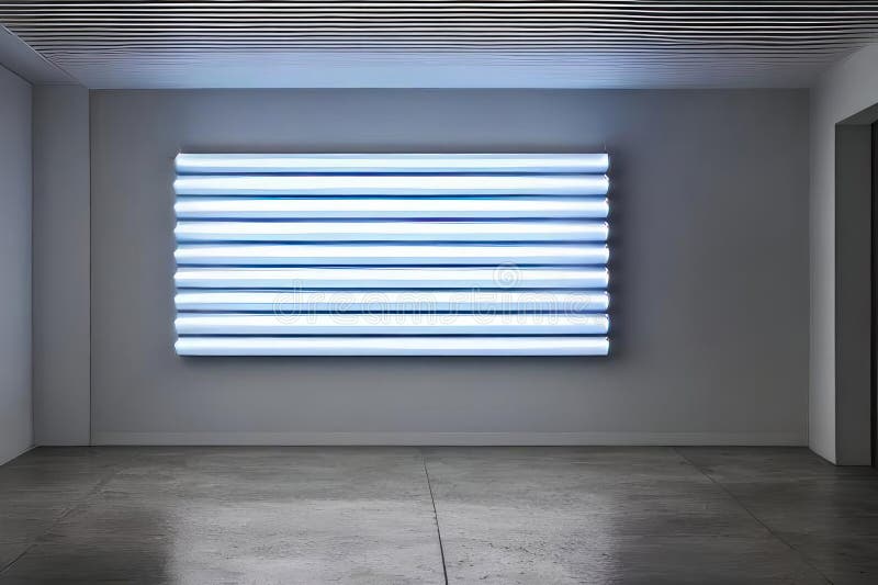 Futuristic Interior, Neon Light. Empty Room Stock Illustration ...