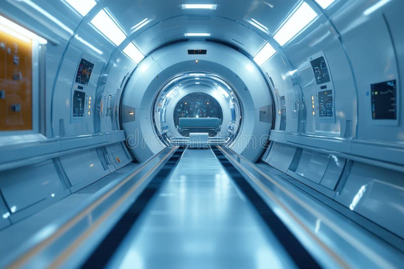 Futuristic Interior of a Sleek Transport Capsule Showcasing Advanced ...
