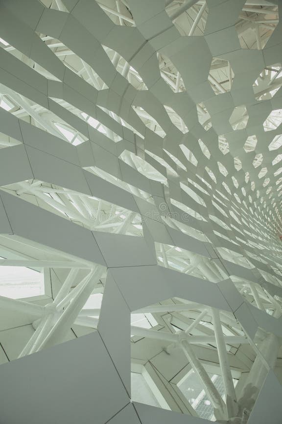 Futuristic Interior Structure Wall Element of Modern Bionic ...