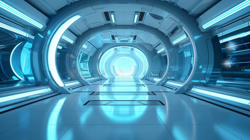 Futuristic Interior View. Futuristic Background, Business Concept ...
