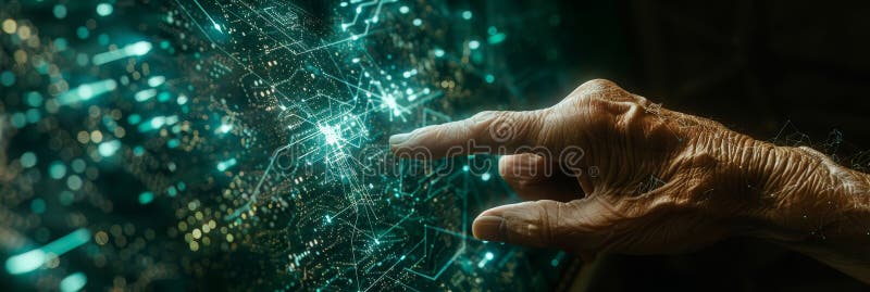 Futuristic Internet Network Connection Technology, Data Exchange ...