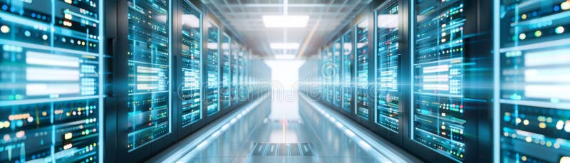 Futuristic Investment, an Advanced Data Center Showcasing Power of 5G Technology in a Futuristic ...