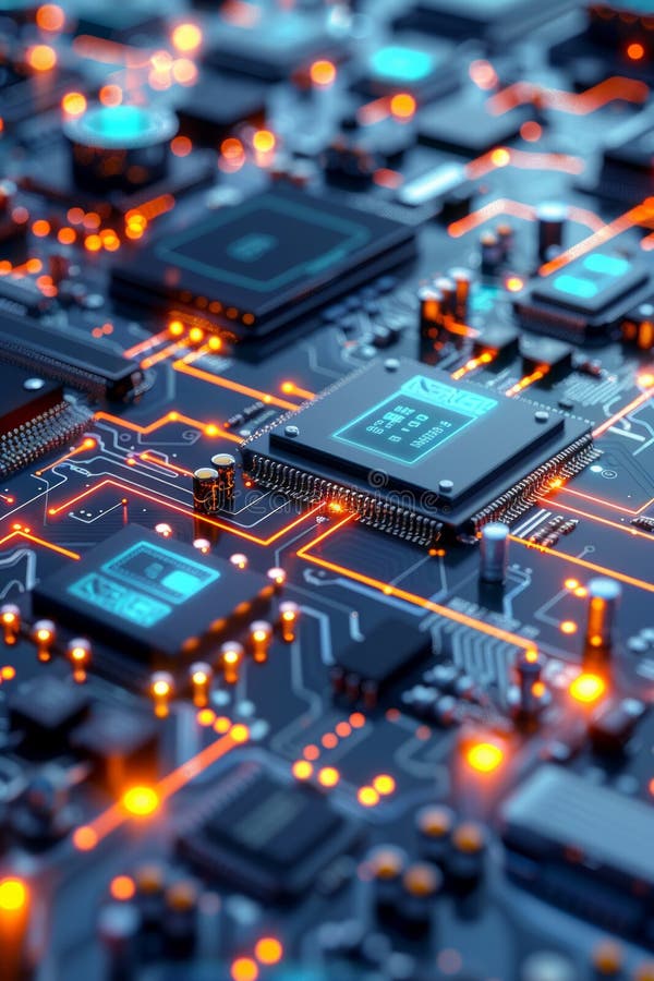 Futuristic Investment, Futuristic 5G Circuit Boards in Innovative Tech ...