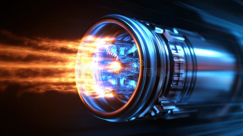 Futuristic Ion Thruster Technology for Advanced Spacecraft Launches Stock Illustration ...