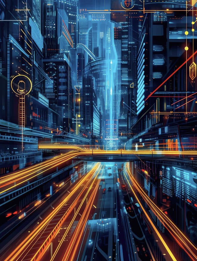 Futuristic IoT Enabled Urban Concept Smart Life and Technologically ...