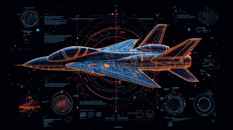 Futuristic Jet Design in Synthwave Style Stock Illustration ...