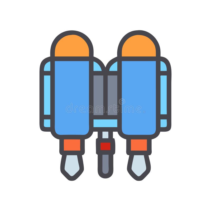 Futuristic Jetpack Icon for Adventure Stock Vector - Illustration of ...