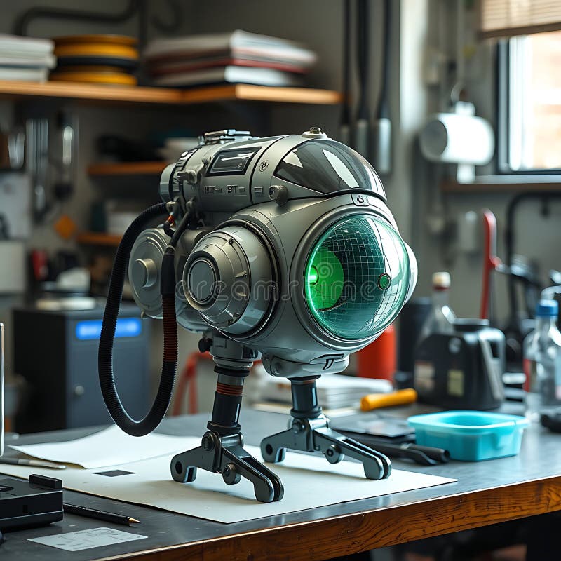 A Futuristic Jetpack Sitting on a Scientist S Workbench Stock ...