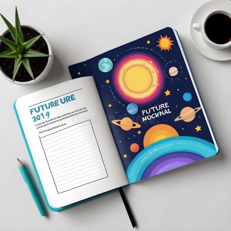 Futuristic Journal Design stock illustration. Illustration of document ...