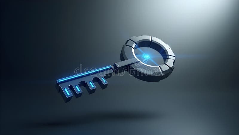 A Futuristic Key Hovering in Midair Symbolizing Unlocking Potential ...