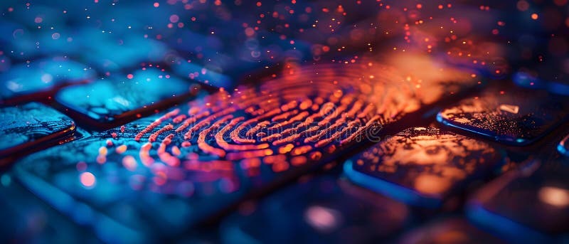 Futuristic Keyboard with Integrated Fingerprint Security. Concept ...