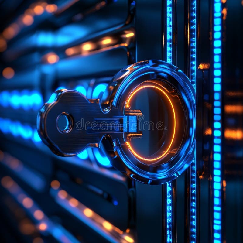 Digital Keyhole stock illustration. Illustration of futuristic - 335265756