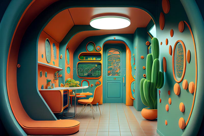 A Futuristic Kindergarten Showing a Modern and Innovative Learning ...