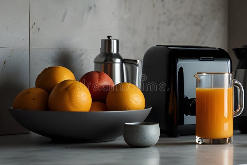 Futuristic Kitchen Counter stock illustration. Illustration of hightech ...